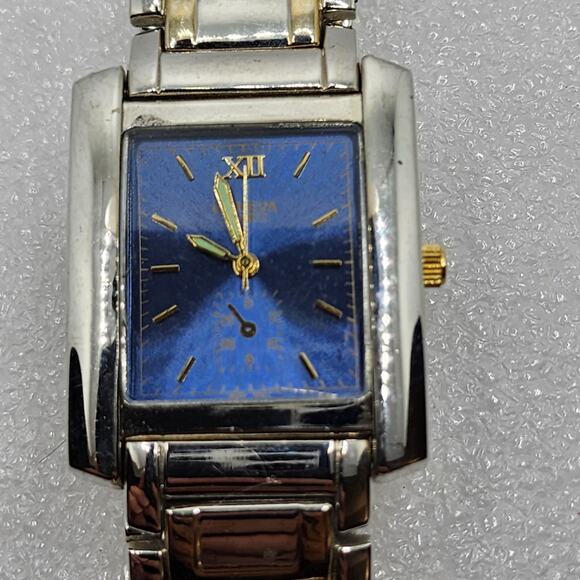 Geneva | Accessories | Geneva Blue Dial 32mm Duo Two 2 Silver Gold Tone ...